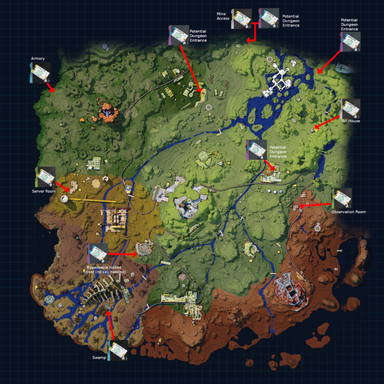 The Cycle Frontier: Kart med alle nøkler - ProGuideAH