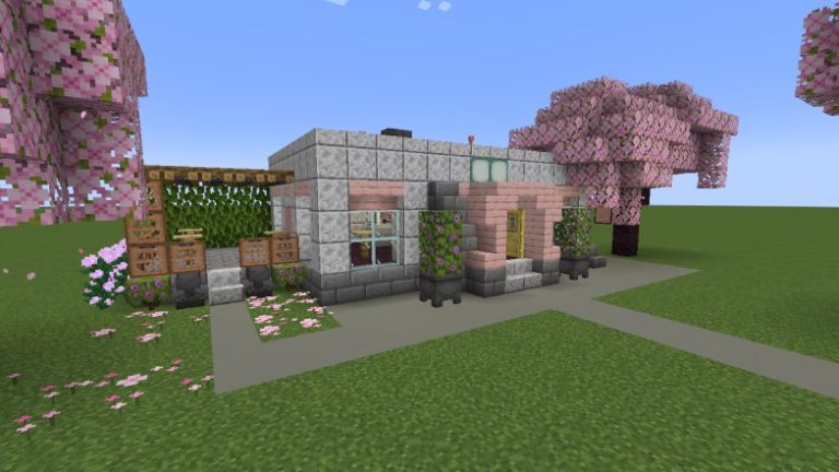 5 adoráveis construções de Minecraft com flor de cerejeira - ProGuideAH